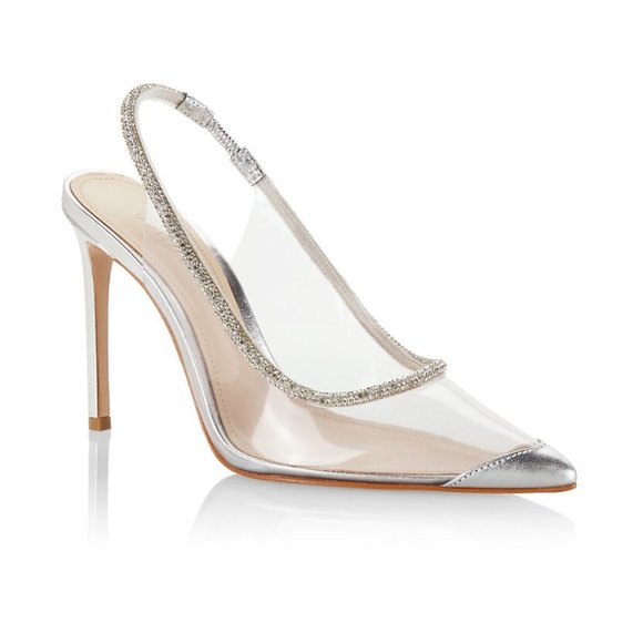 SCHUTZ | Shoes | New Schutz Size 8 Audrey Crystalembellished Metallic ...